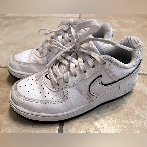 Nike | Shoes | Nike Air Force Low White Black Fj348412 Preschool Ps ...